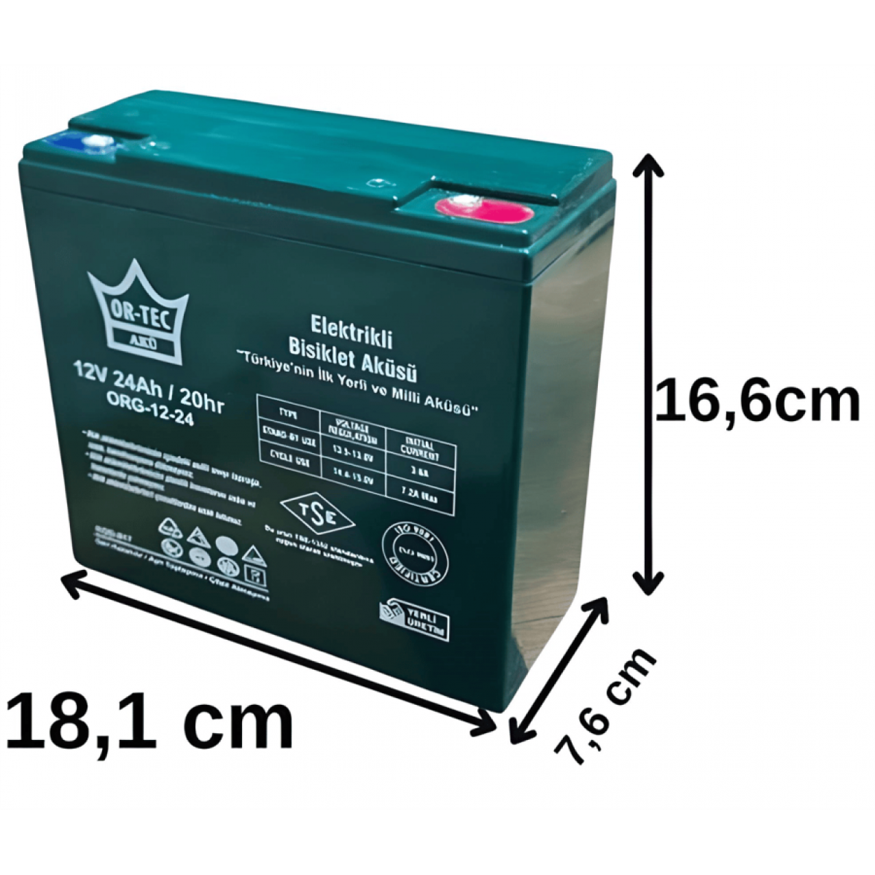 Ortec 12v 24ah Jel Akü